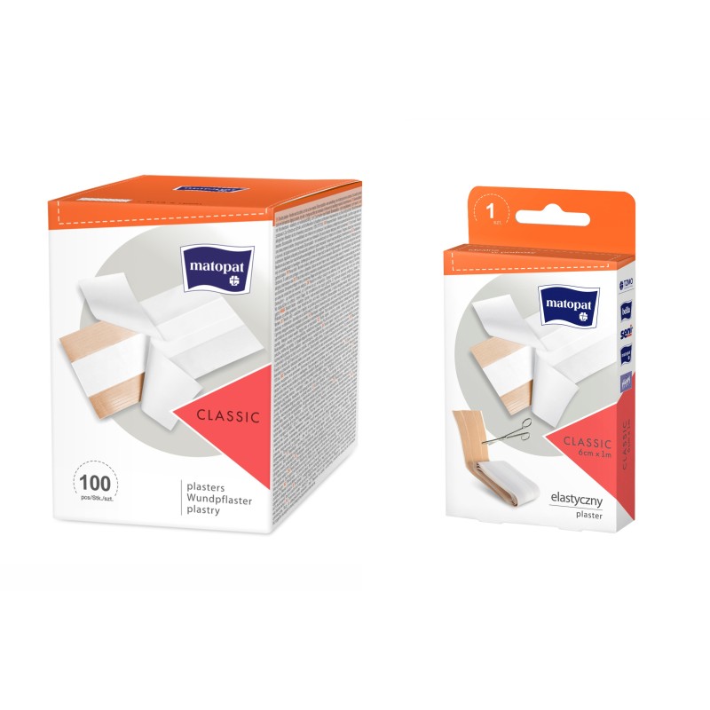 Tkaninowy plaster z opatrunkiem do cięcia Classic